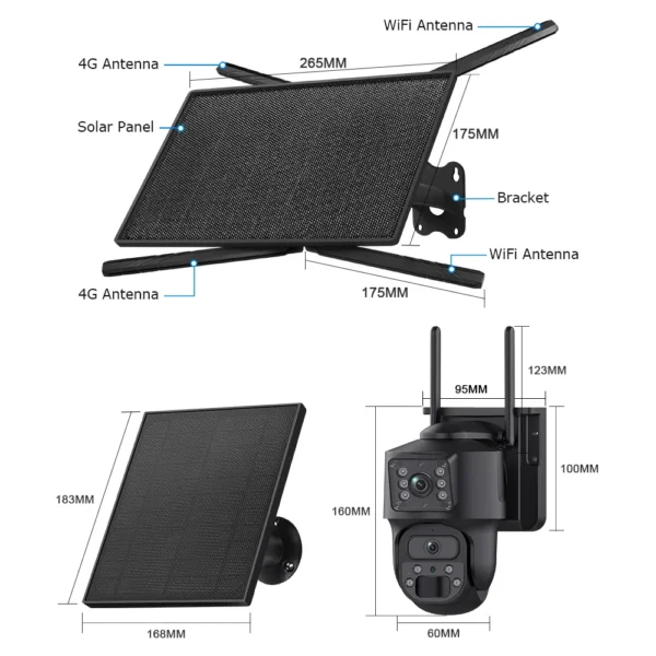 ST-SKR04-B Dual Lens Floodlight Solar Powered Outdoor Camera Kit with WiFi Solar Router - A Top ...
